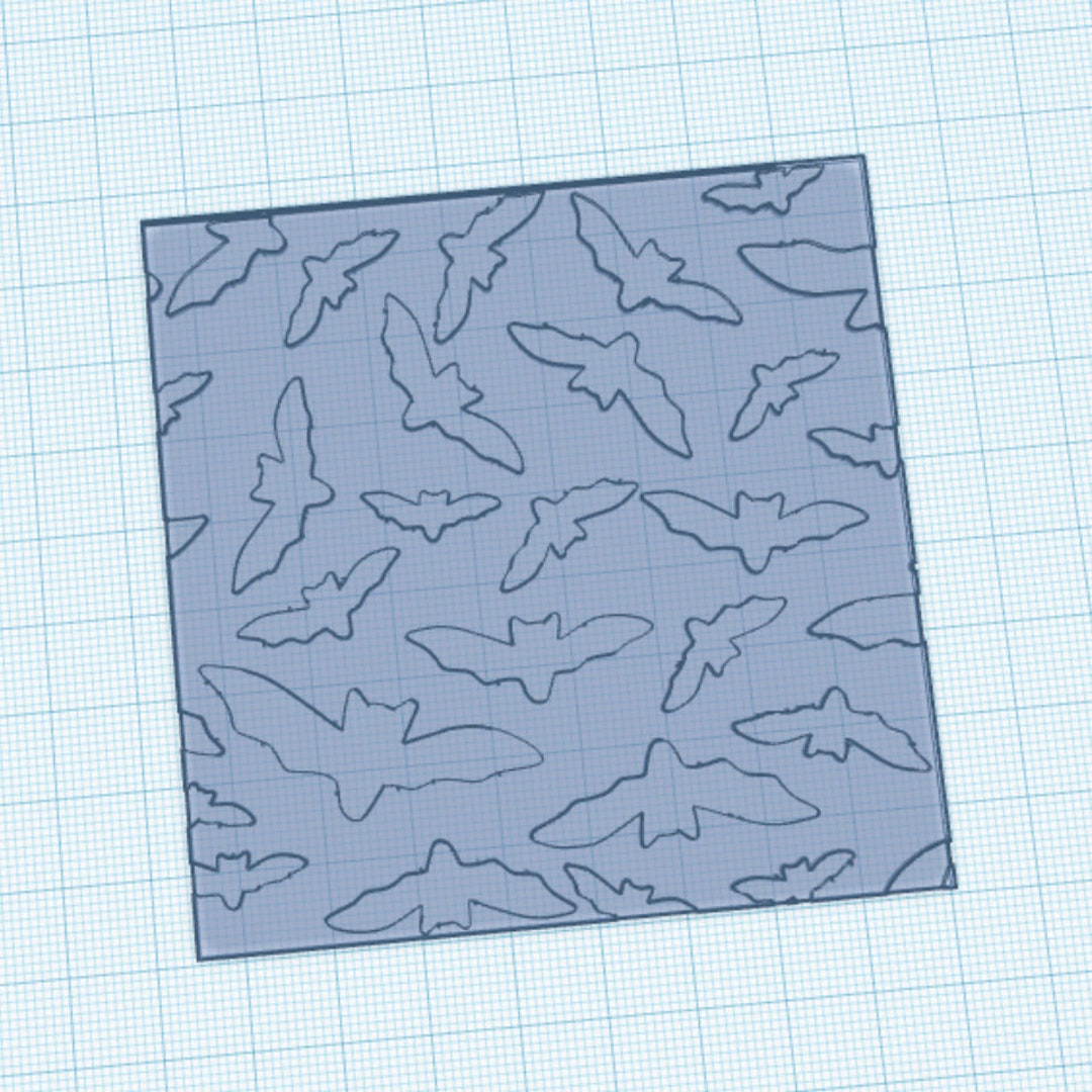 Bats 3D Textured Parchment Paper Embosser - Digital Download STL File ...