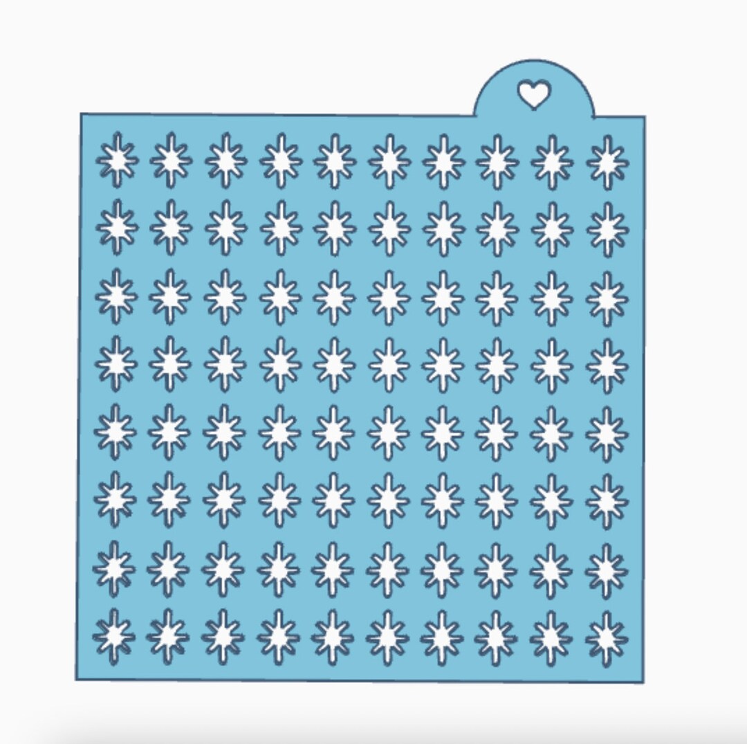 Snowflake Sprinkle Stencil Digital Download STL File - Etsy