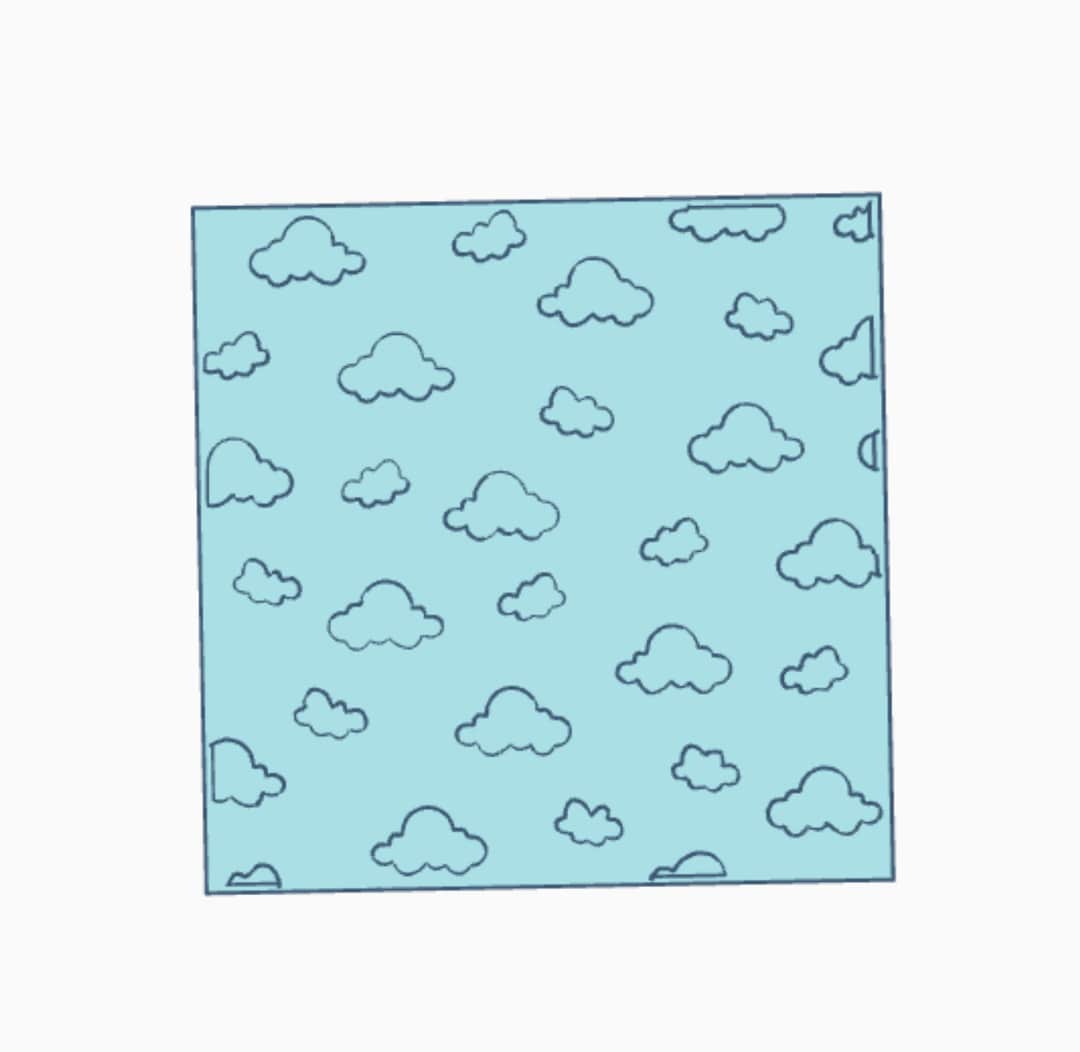 Digital- Clouds 3D Textured Parchment Paper Embosser - STL File for 3D ...