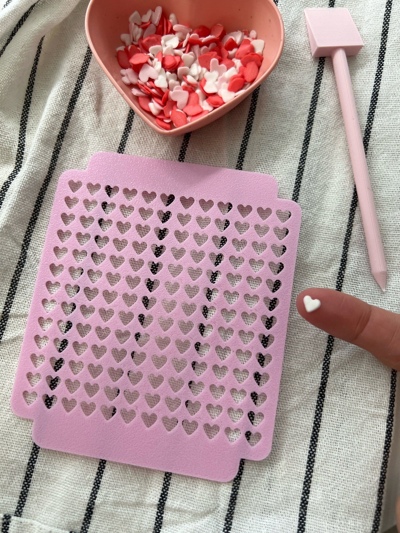 Digital- Small Hearts Sprinkle Stencil- Digital Download- STL File for ...