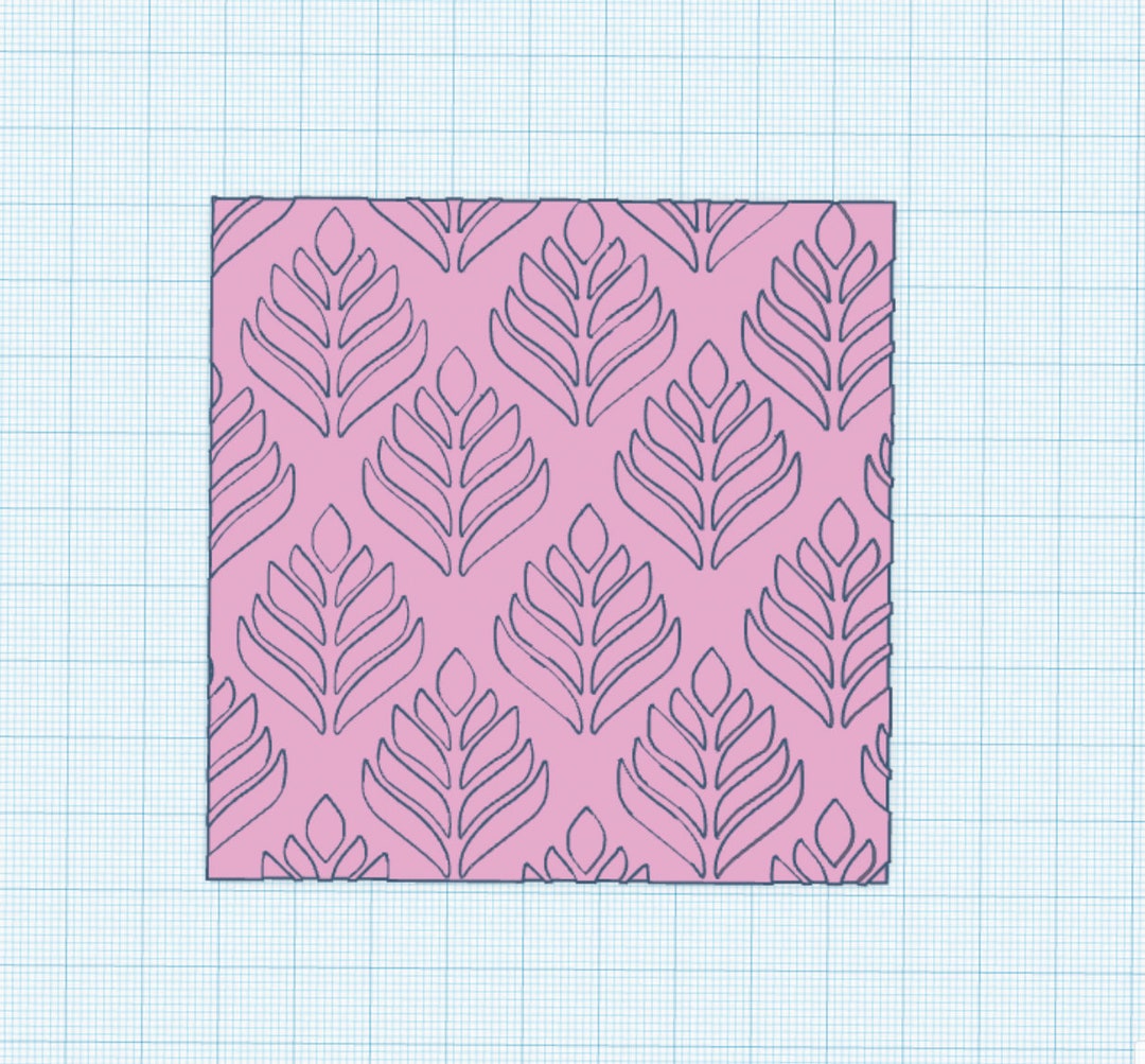 Digital- Fern 3D Textured Parchment Paper Embosser - STL File for 3D ...