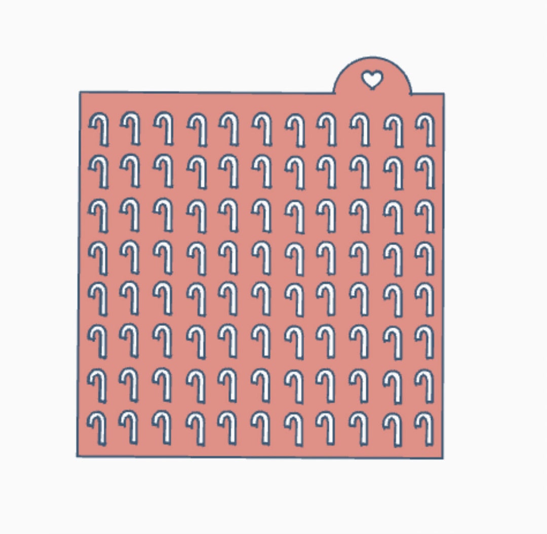 Digital Candy Cane Sprinkle Stencil Digital Download STL File for 3D ...