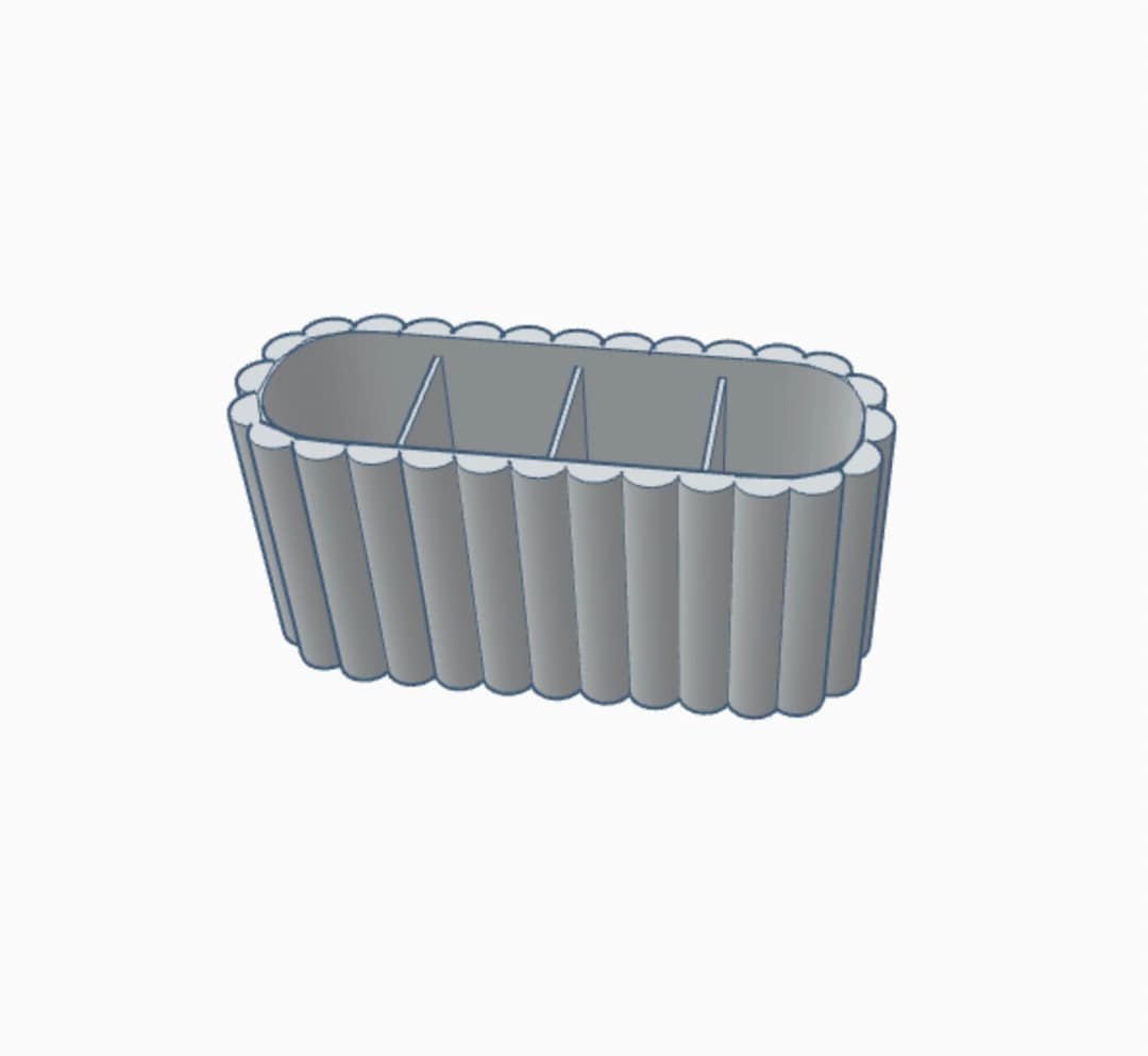 Digital- Scalloped 4 Section Tool/pen Organizer (long) - Digital ...