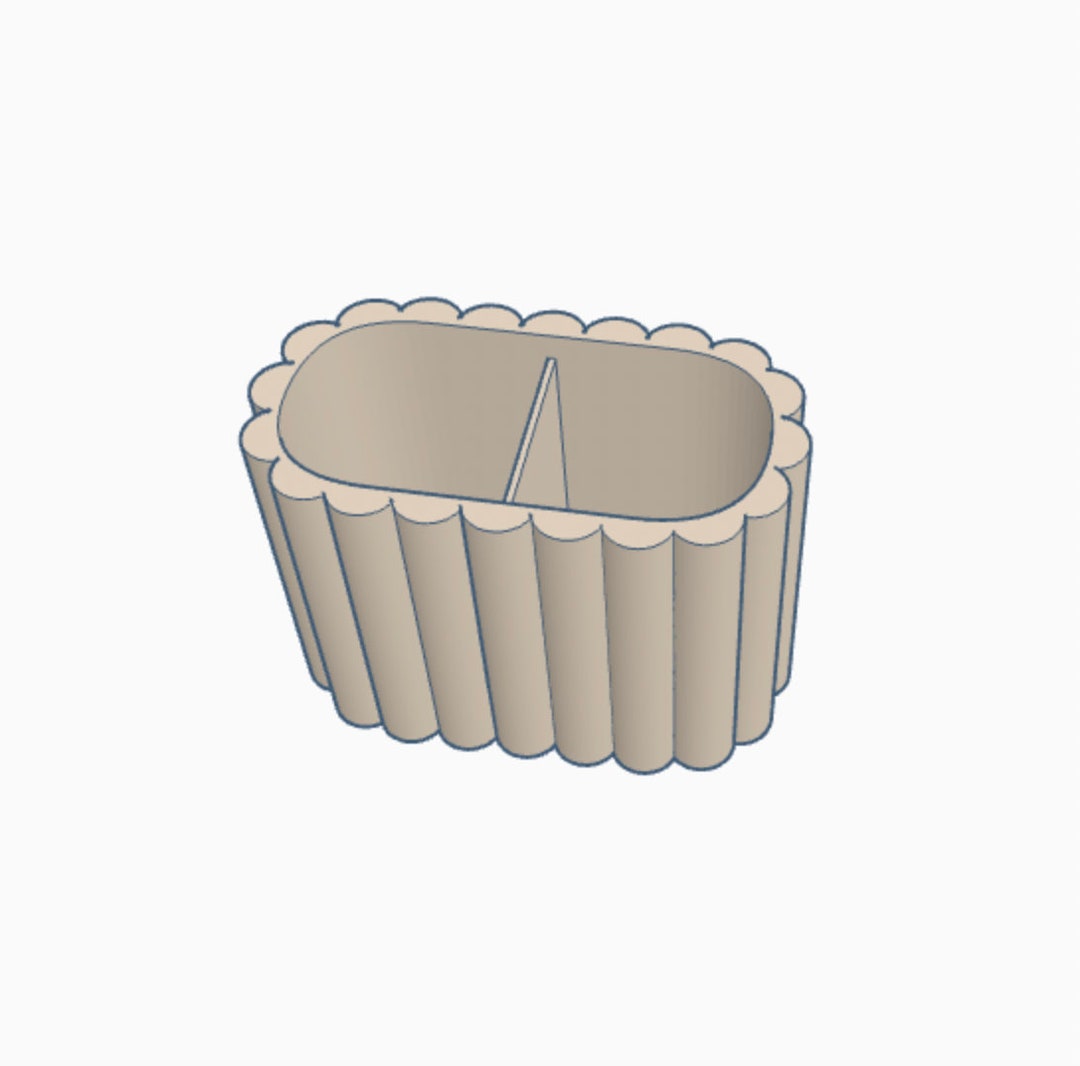 Digital- Scalloped 2 Section Tool/pen Organizer - Digital Download- STL ...