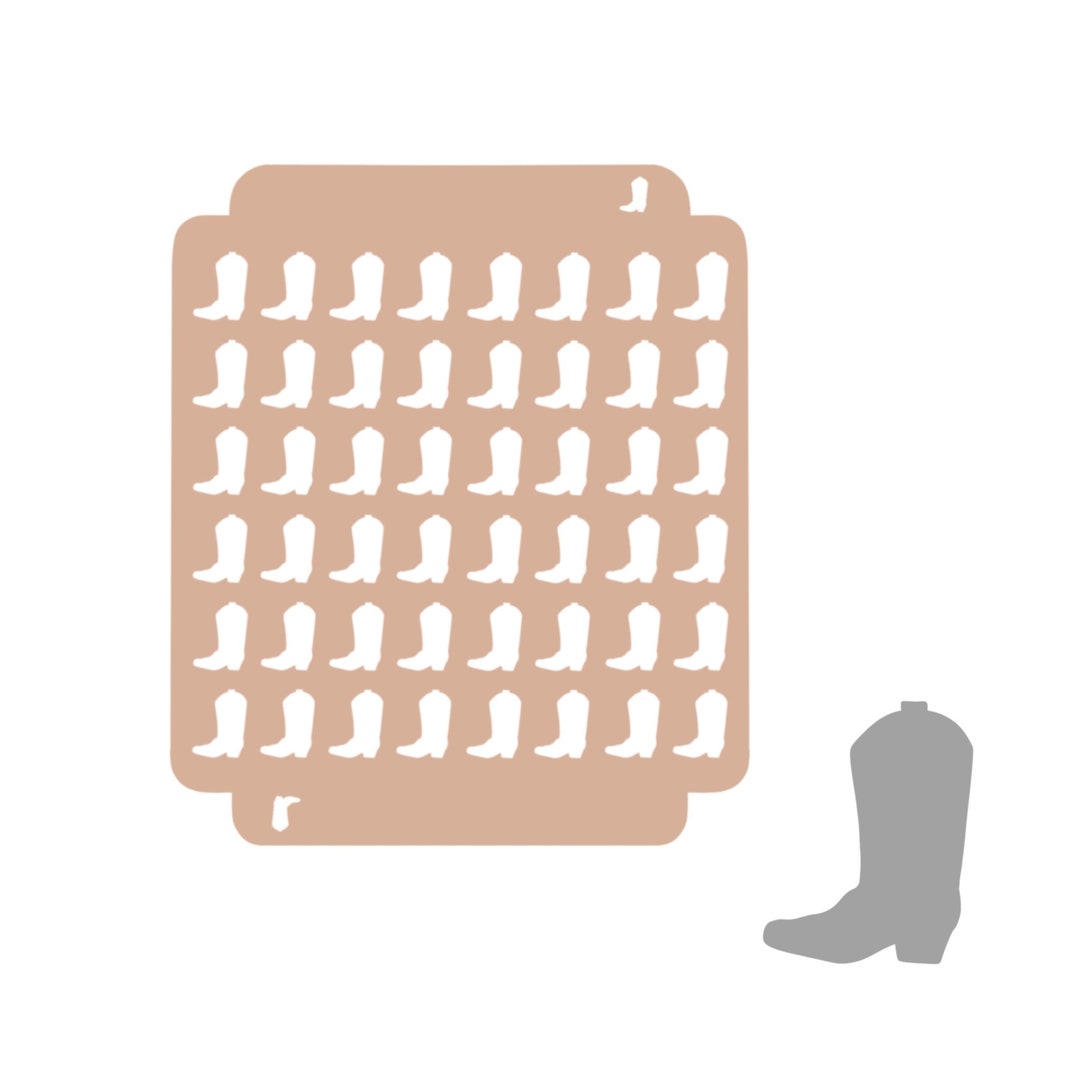 Digital- Cowboy Boots Sprinkle Stencil (3 Sizes)- Digital Download- STL ...