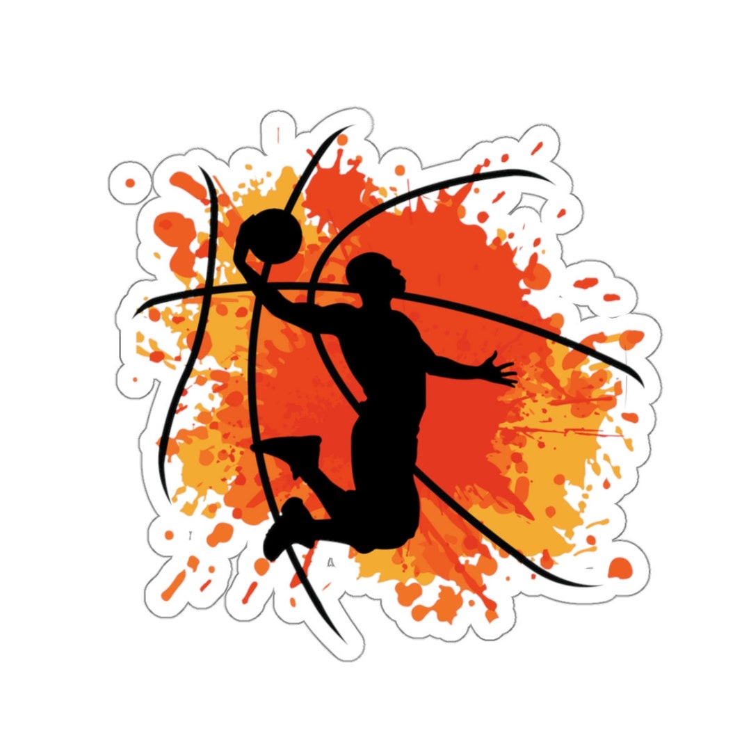Basketball Slam Dunk Sticker | Basketball Sticker | Boys Sticker - Etsy