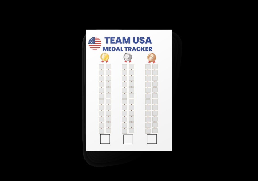 Olympic Medal Tally Tracker Downloadable Template - Etsy