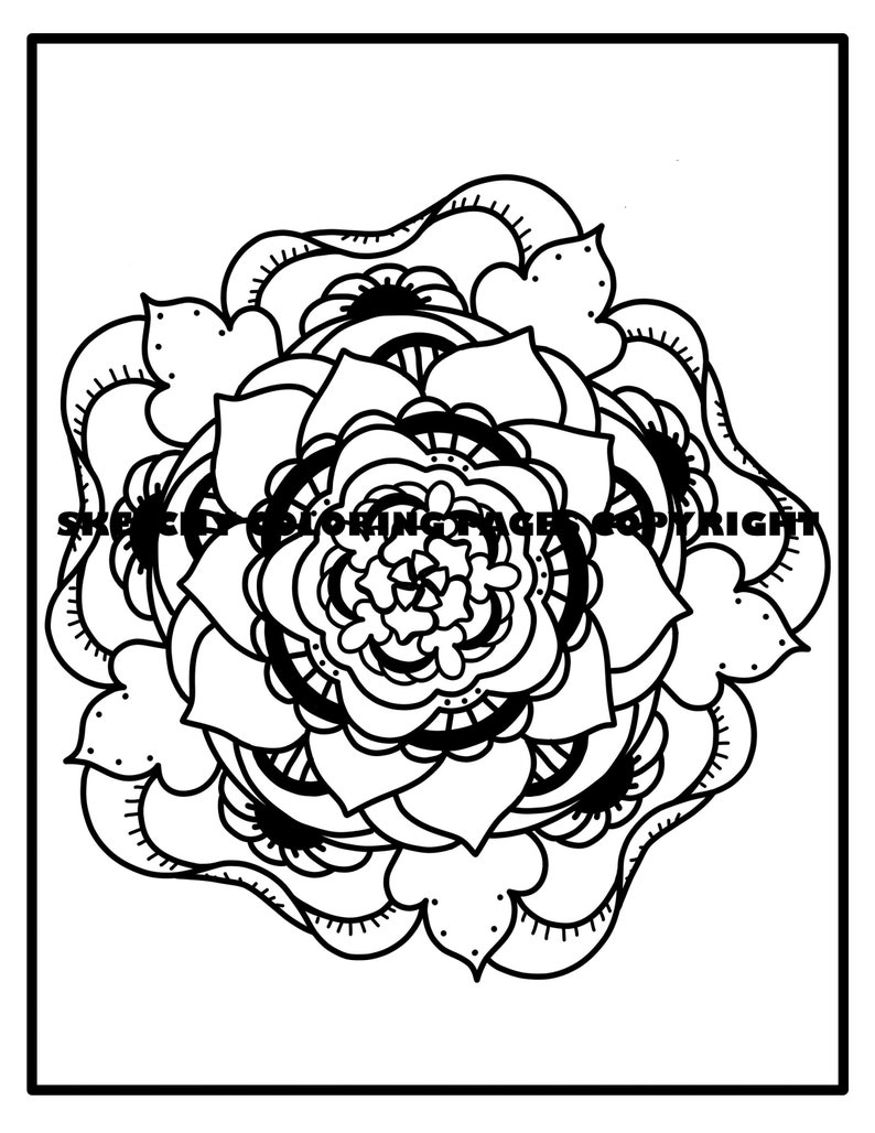 10 Unique Mandala Coloring Pages to Download - Etsy