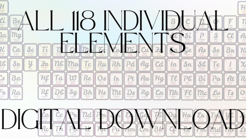 Periodic Table Elements SVG PNG JPG Chemistry Periodic Table of the ...