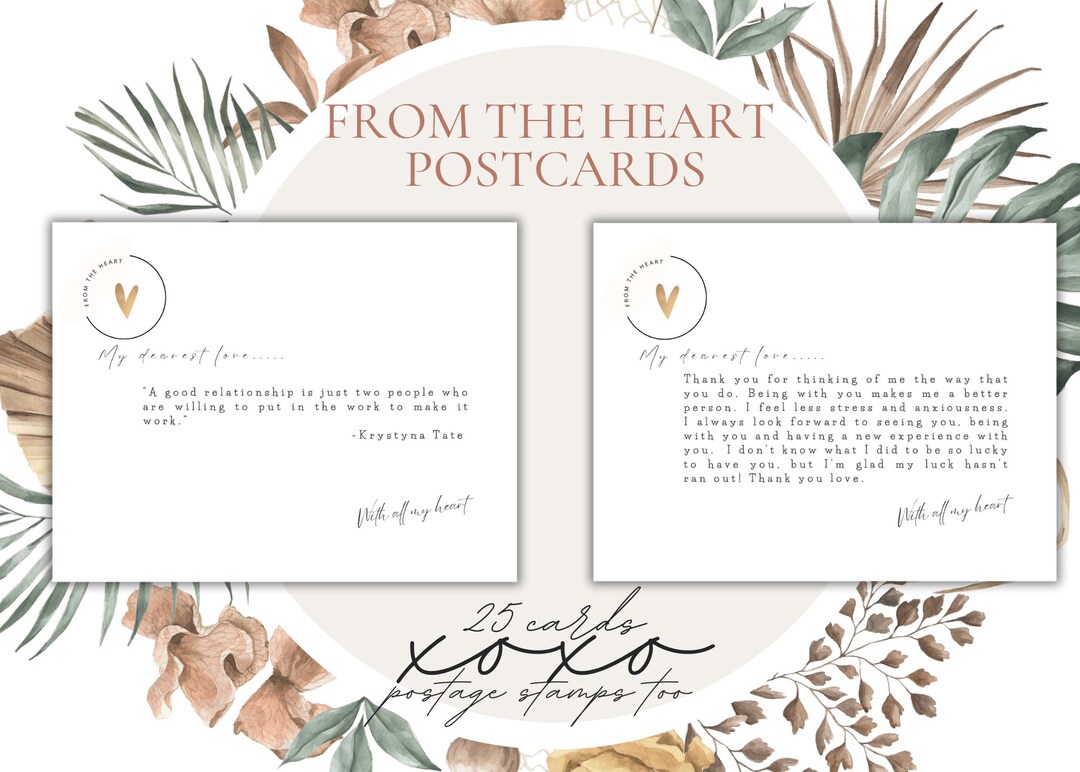 Postcards for Him, Postcards for Her, Love Notes, Long Distance ...