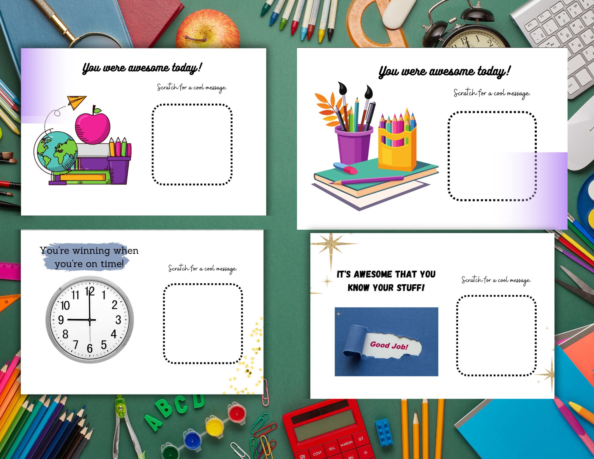 Teacher Scratch off Reward Cards for Students, Student Reward, Student ...