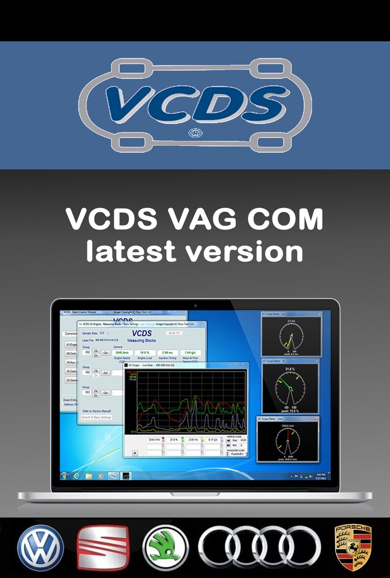 VCDS VAG-COM latest Version Software Complete for Volkswagen Audi Skoda ...
