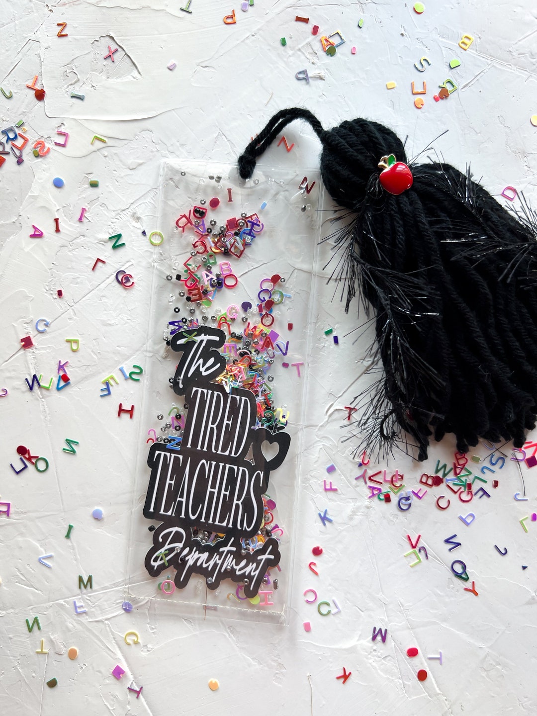 Taylor Swift, the Tired Teachers Department Shaker Bookmark With Yarn ...