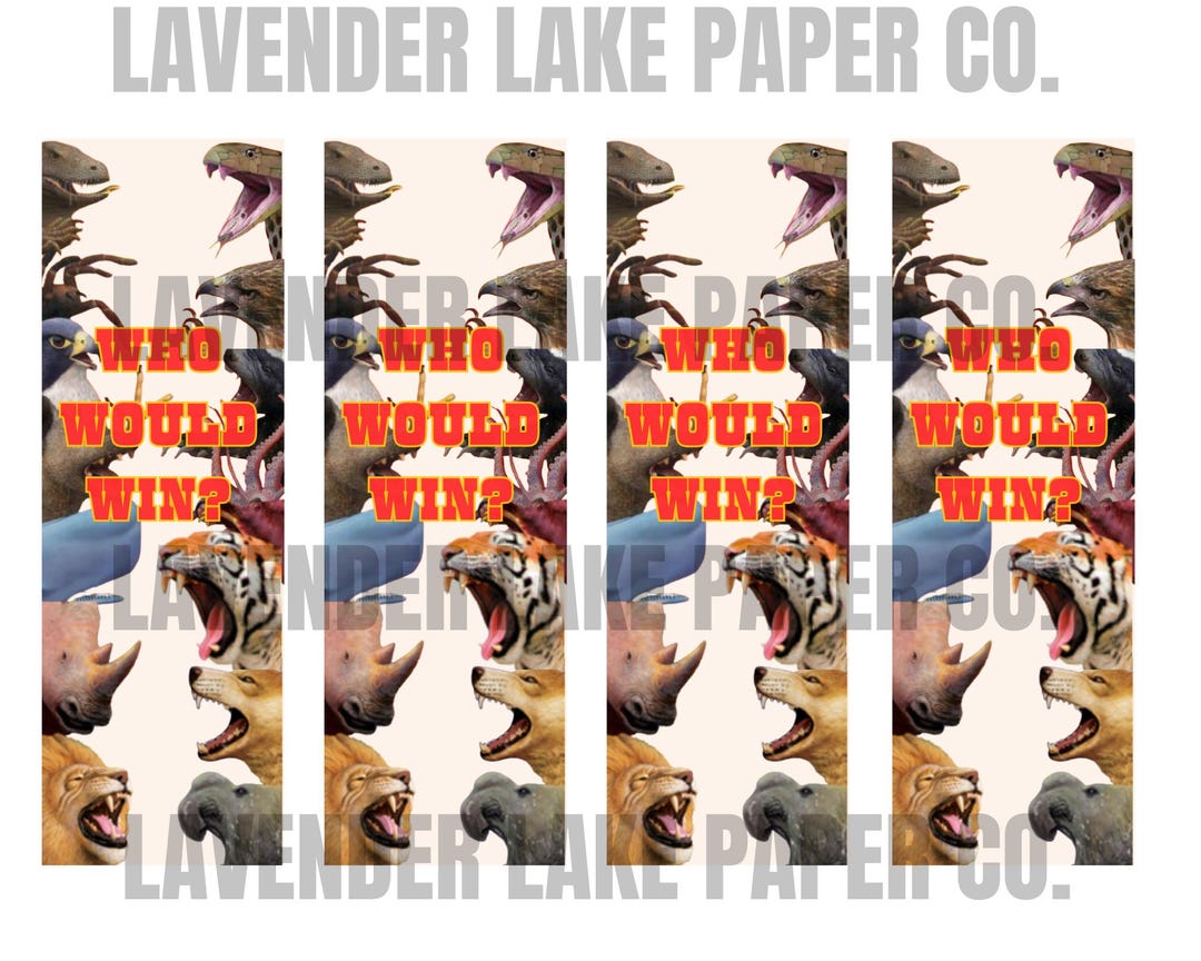 Who Would Win Bookmark Bundle (digital Download) - Etsy