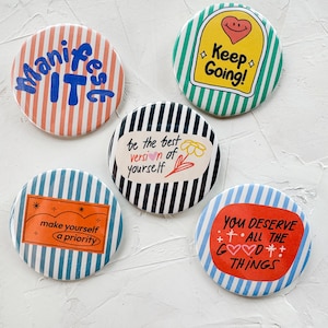 Words of Affirmation Button Pin / Magnets - Etsy