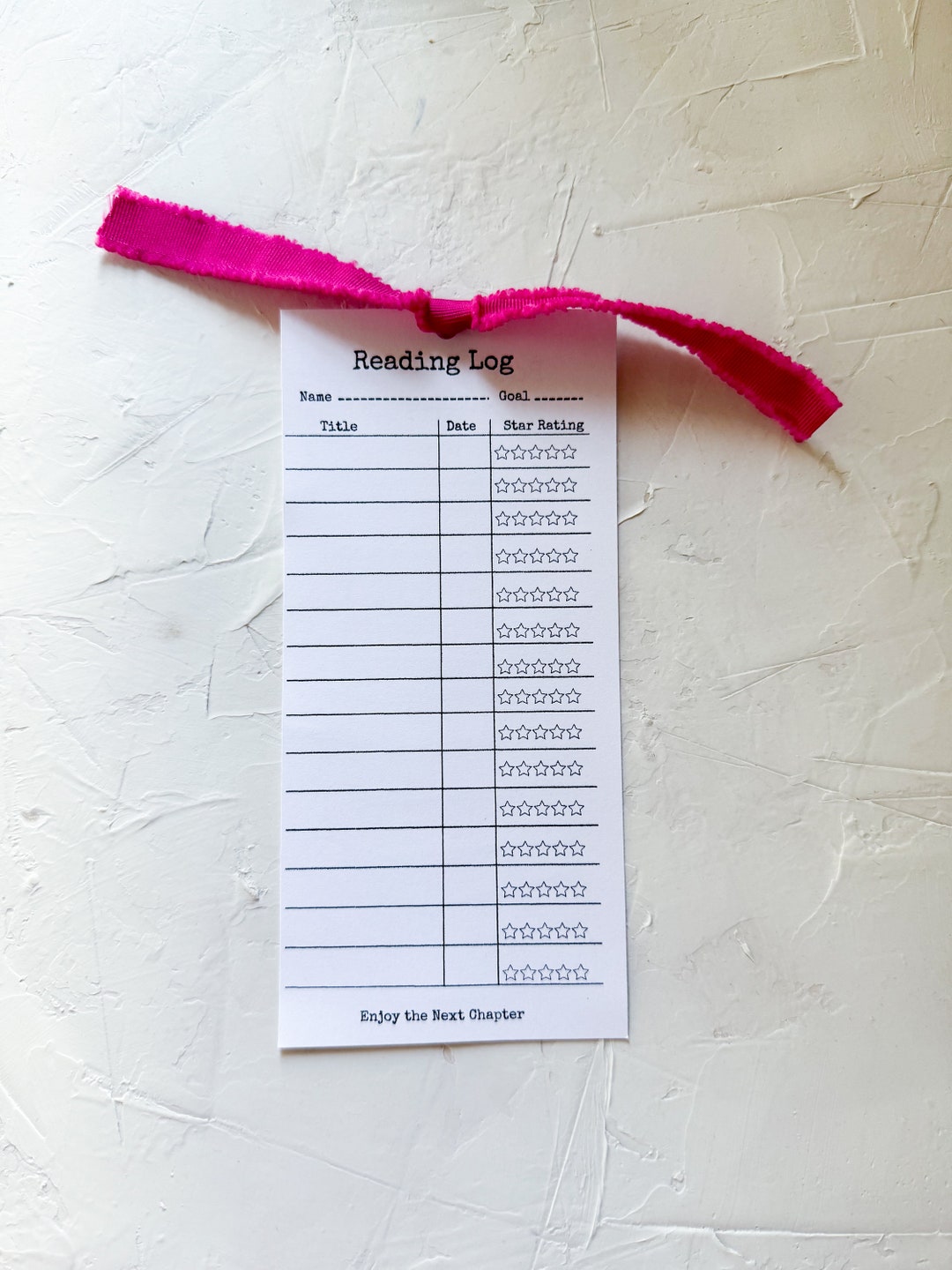 Printable Reading Log Bookmark: Book Tracker (PDF Digital Download) - Etsy