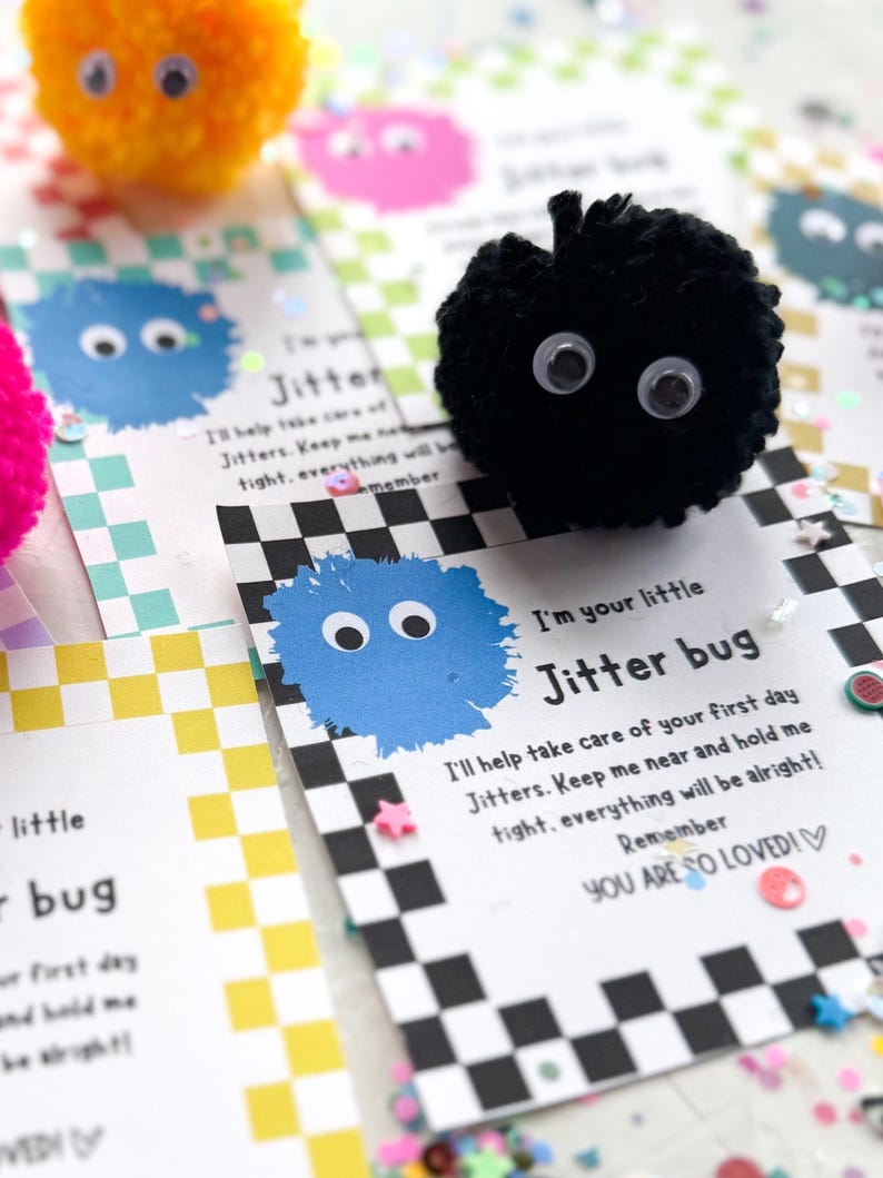 Jitter Bug Printable Tag, First Day of School Gift (digital Download ...
