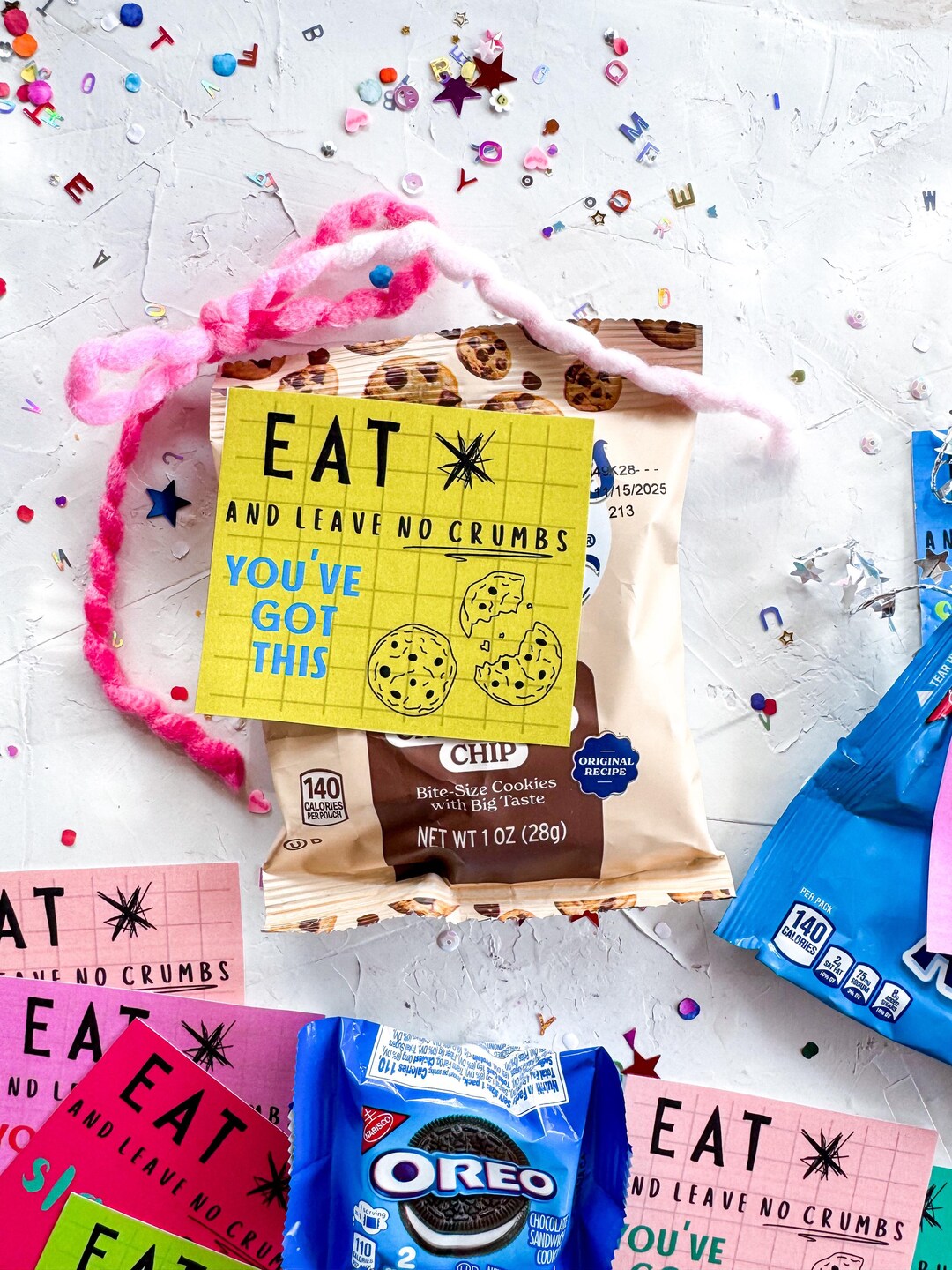 Motivational Testing Treat Tags: "eat and Leave No Crumbs" (PDF) - Etsy