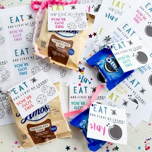 Motivational Testing Treat Tags: "eat and Leave No Crumbs" (PDF) - Etsy