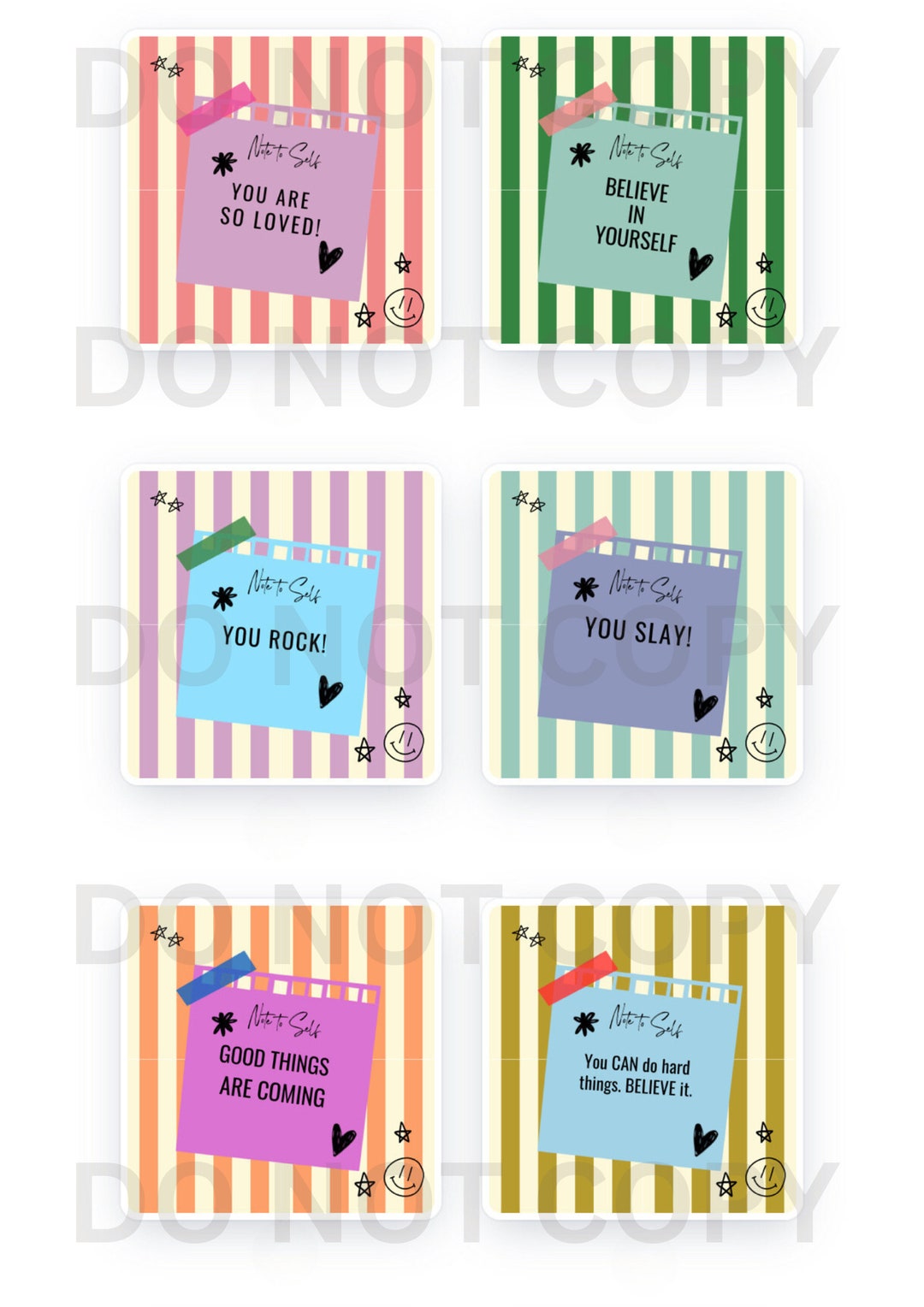Positive Affirmation Note Cards: Lunch Box Printable (PDF) - Etsy