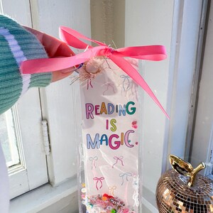 Reading is Magic Bows Shaker Style Bookmark. St. Patrick’s Day Bookmark ...