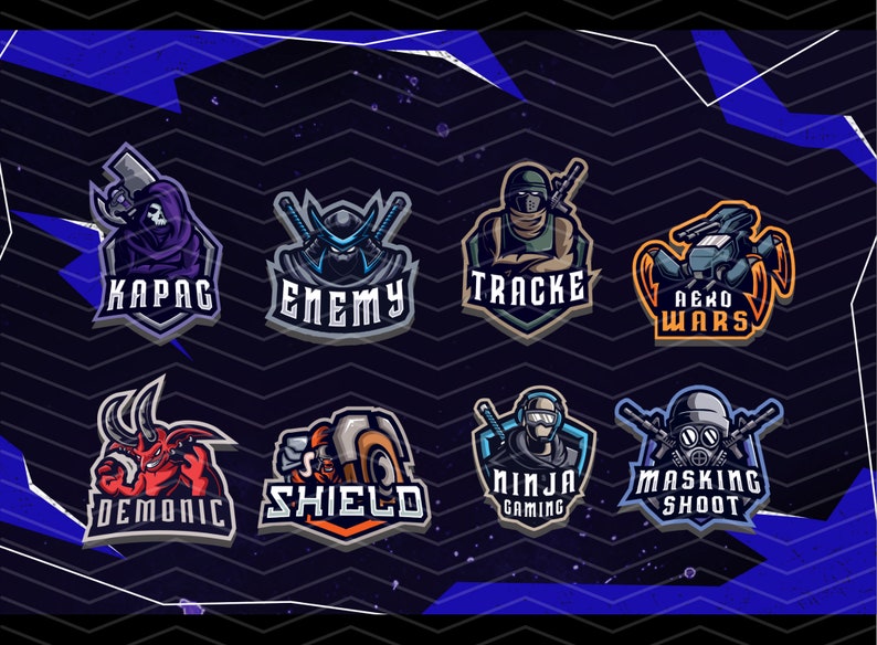 700 Gaming Logo Vector, Logos Templates Easy to Use for Online Game ...