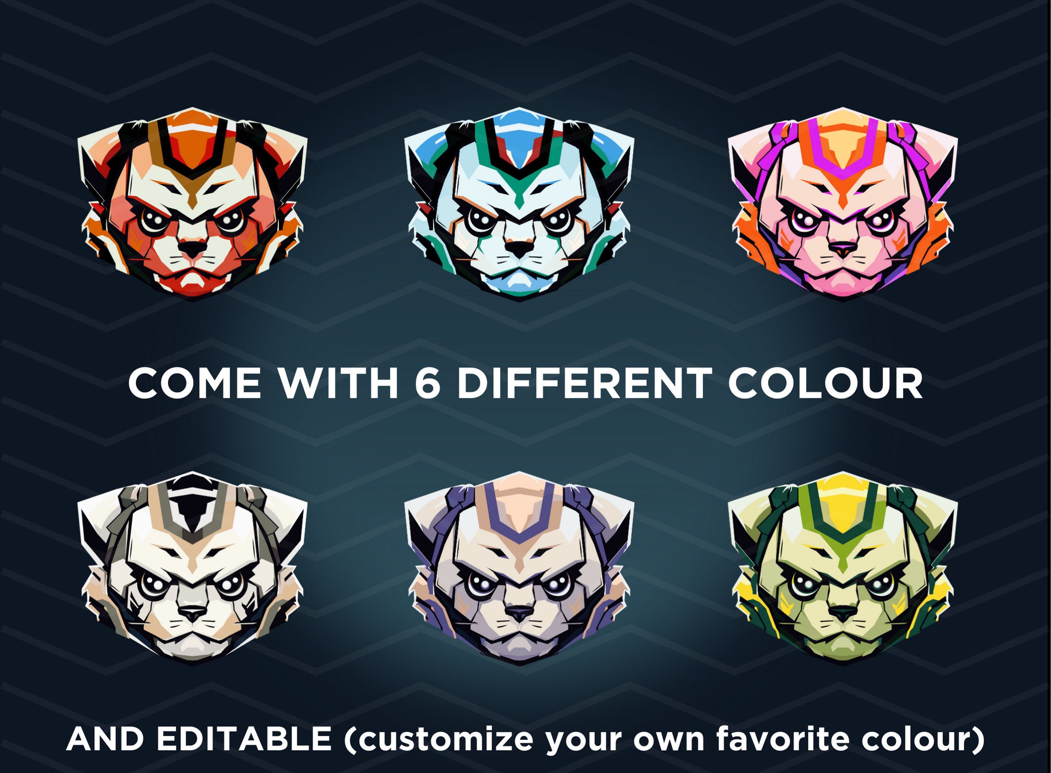 Cute Robot Cat LOGO (CLIPART) - Etsy
