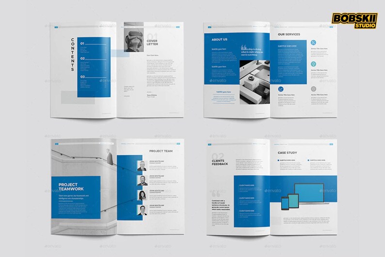 4 Sets Business Proposal Template Bundle Collections | MS Words ...
