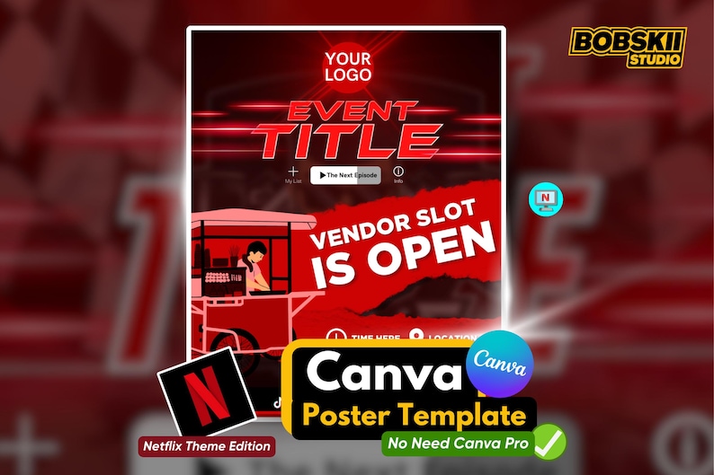 Editable Canva Poster Template "vendor Wanted" – "no Need Canva Pro" - Etsy