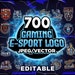 700 Gaming Logo Vector, Logos Templates Easy to Use for Online Game ...
