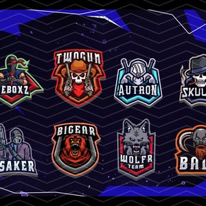 700 Gaming Logo Vector, Logos Templates Easy to Use for Online Game ...