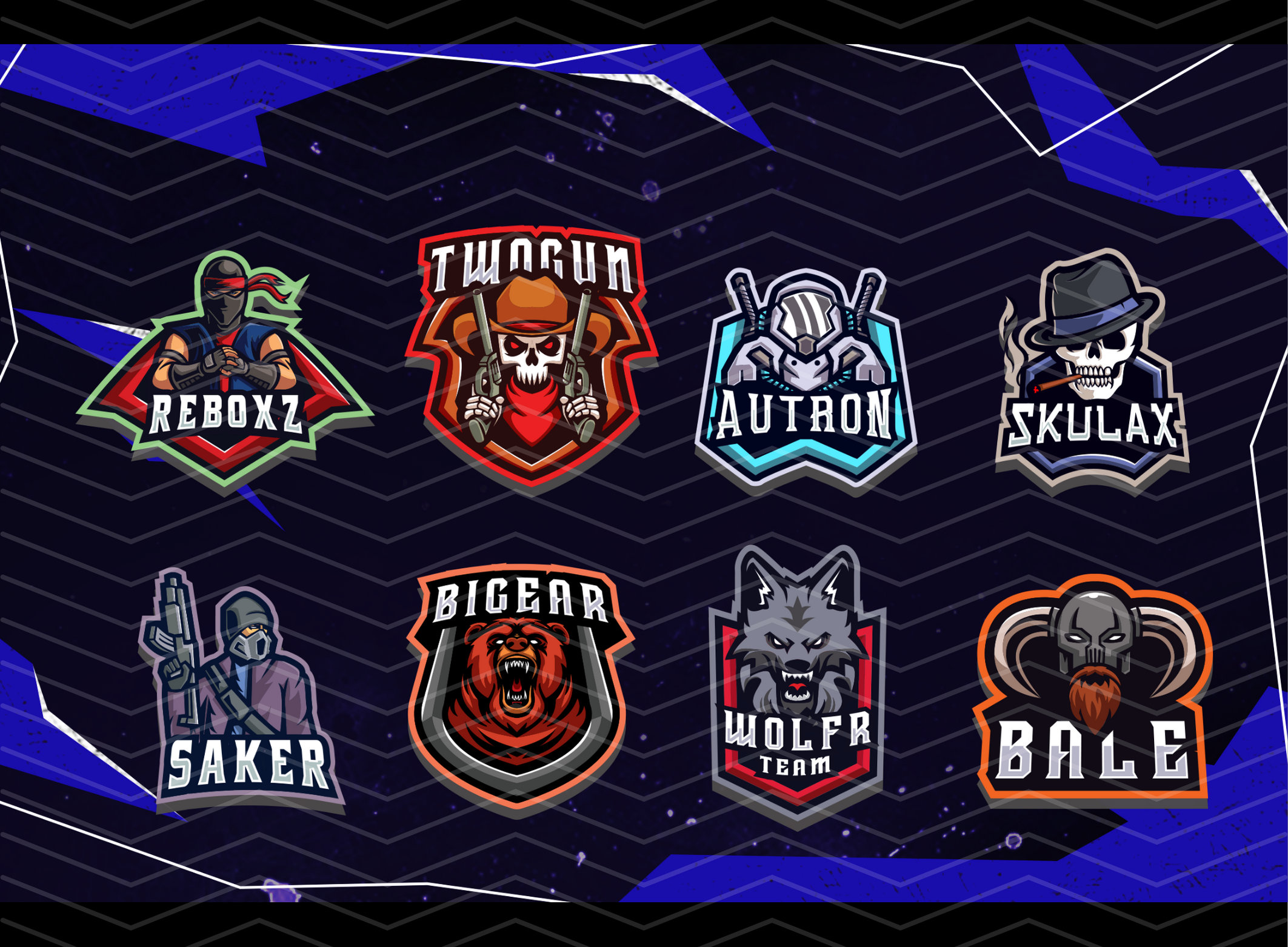 700 Gaming Logo Vector, Logos Templates Easy to Use for Online Game ...