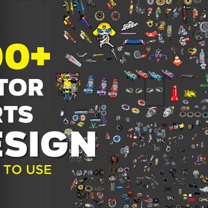 400+ Motor Parts and Spare Parts Vector (thailook Design) - Etsy