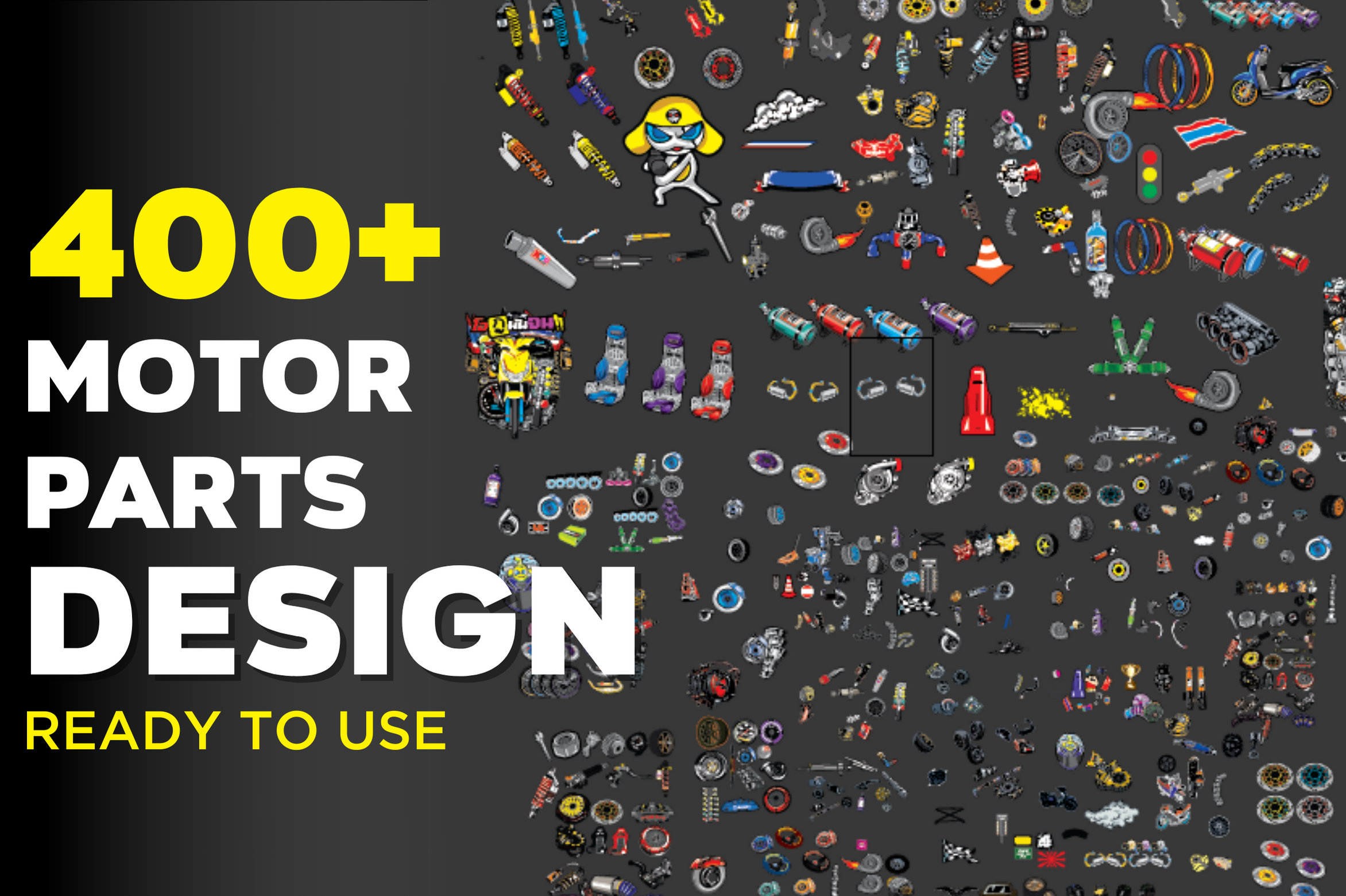 400+ Motor Parts and Spare Parts Vector (thailook Design) - Etsy