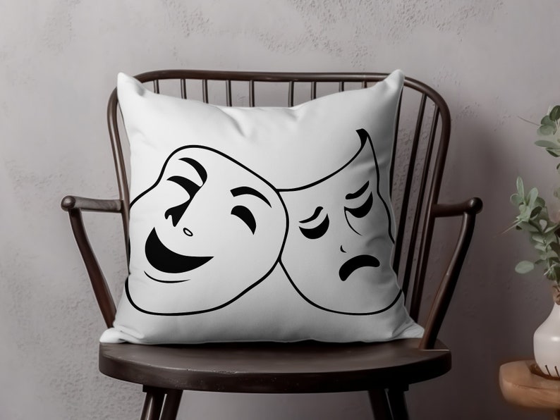 Comedy Tragedy Masks SVG Png. Digital PNG SVG. T-shirt - Etsy