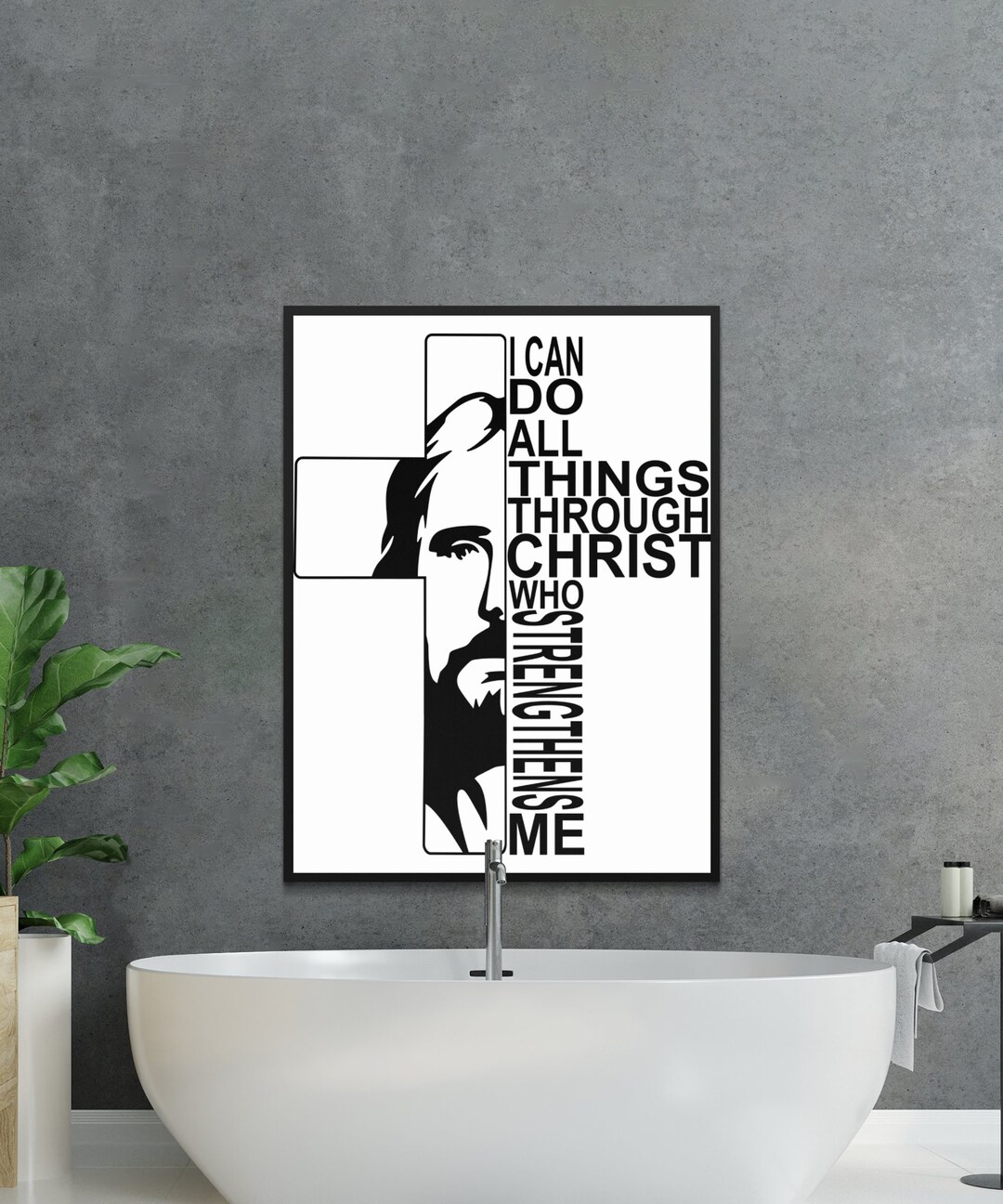 Jesus Christ Cross Svg, Instant Download, I Can Do All Things Through ...
