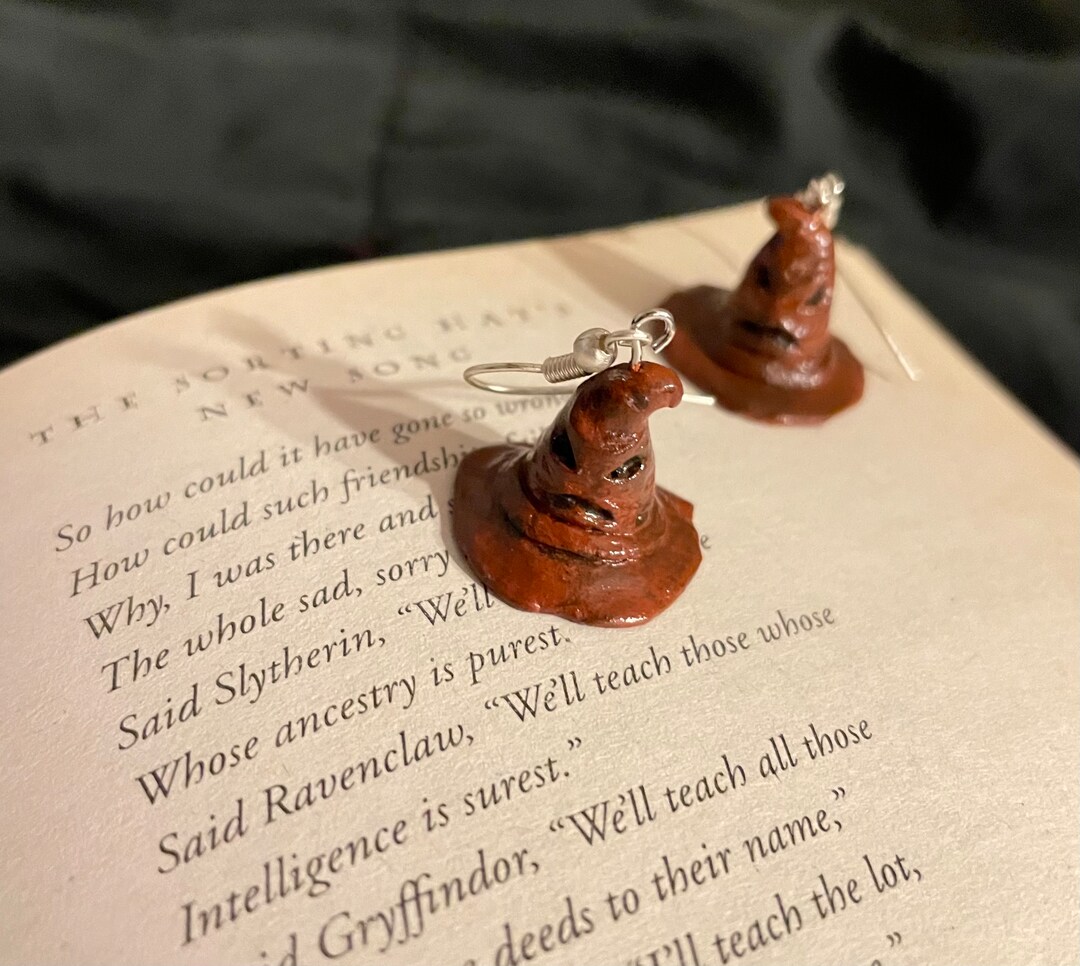 Hogwarts Sorting Hat Inspired Polymer Clay Earrings harry - Etsy