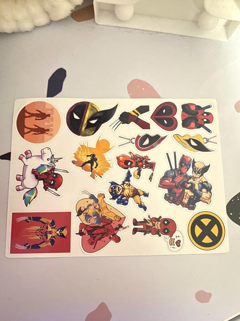 Deadpool and Wolverine Inspired Stickers | Deadpool | Wolverine ...
