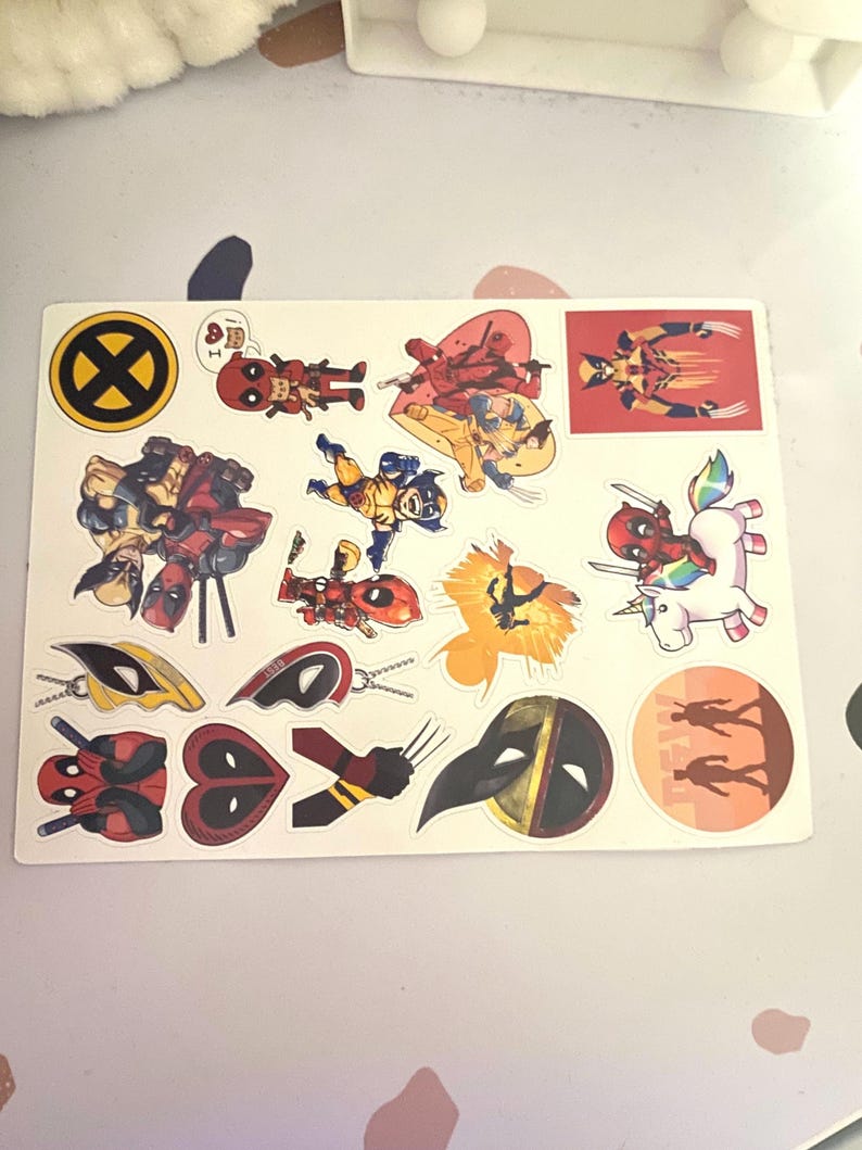 Deadpool and Wolverine Inspired Stickers | Deadpool | Wolverine ...