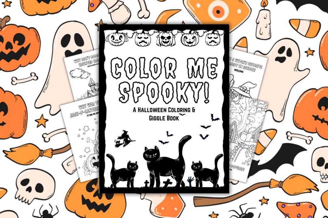 Color Me Spooky - Halloween Coloring and Joke Book! - Etsy