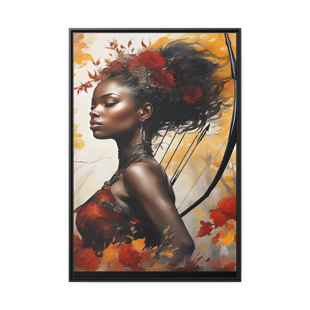 Artemis: the Nubian Warrior Flower Matte Canvas, Black Frame - Etsy
