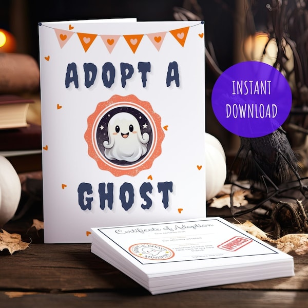 Adopt a Ghost Certificate - Etsy