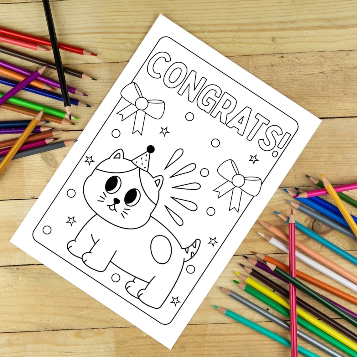 PRINTABLE Congratulations Coloring Pages Animal-themed - Etsy