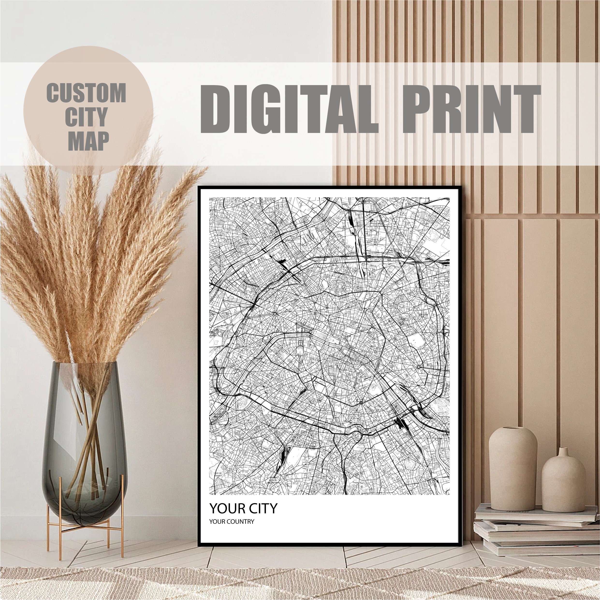 Custom Street Map Poster Custom Map Prints Personalized Map - Etsy