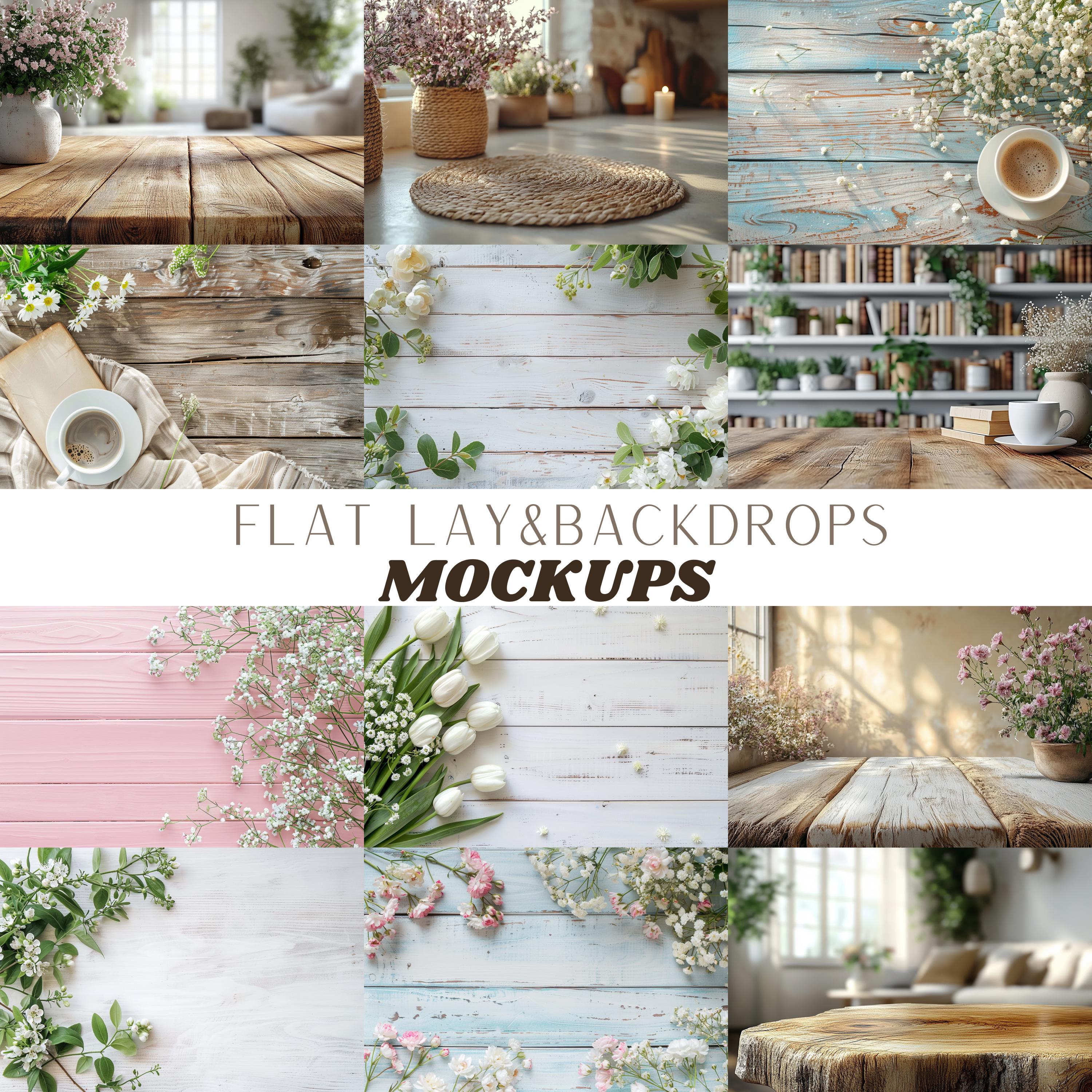 80+ Flat Lay Background Mockup Bundle | Table Flat Lay Mock up | Stock ...