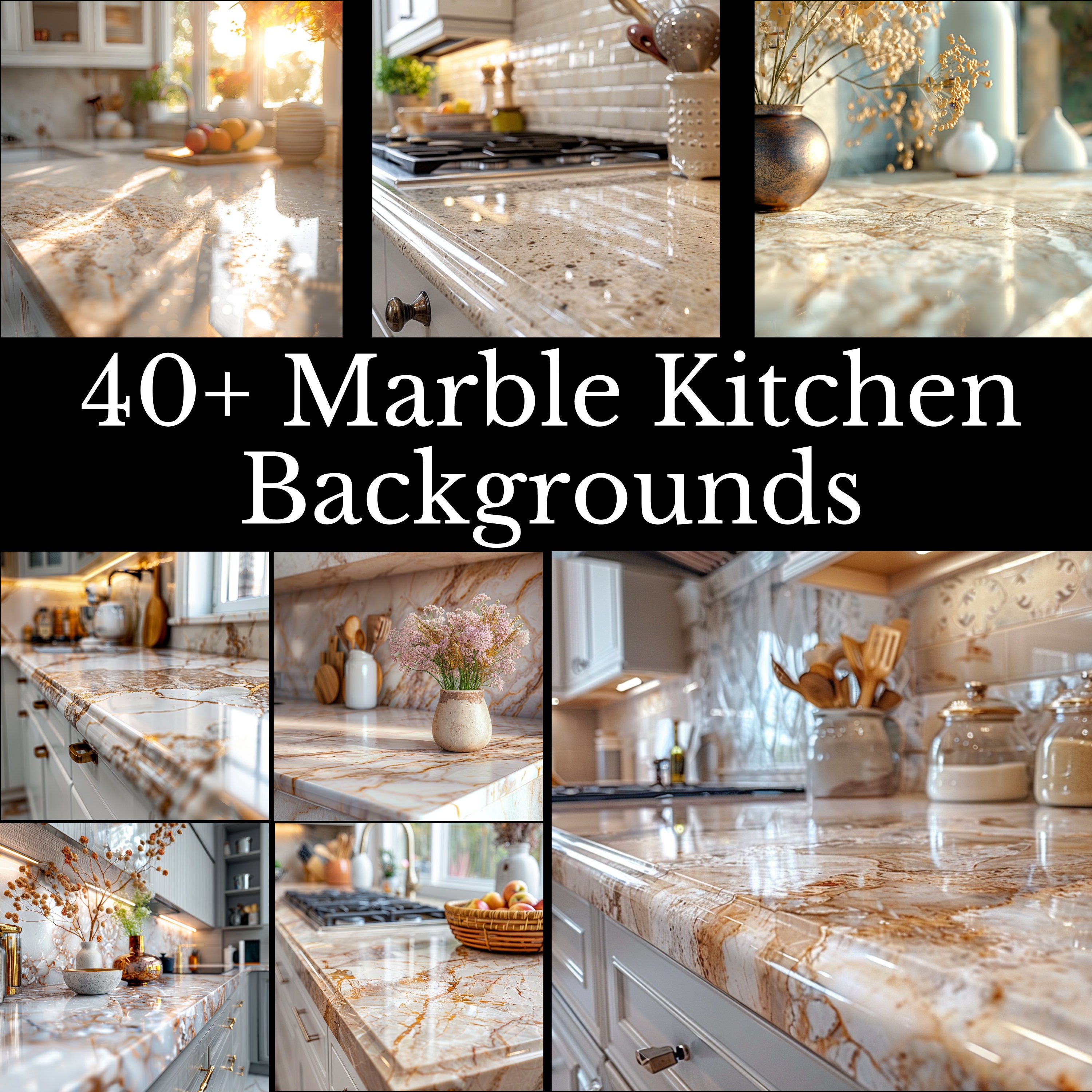 40+ Marble Kitchen Backgrounds | Product Background Templates | Kitchen ...