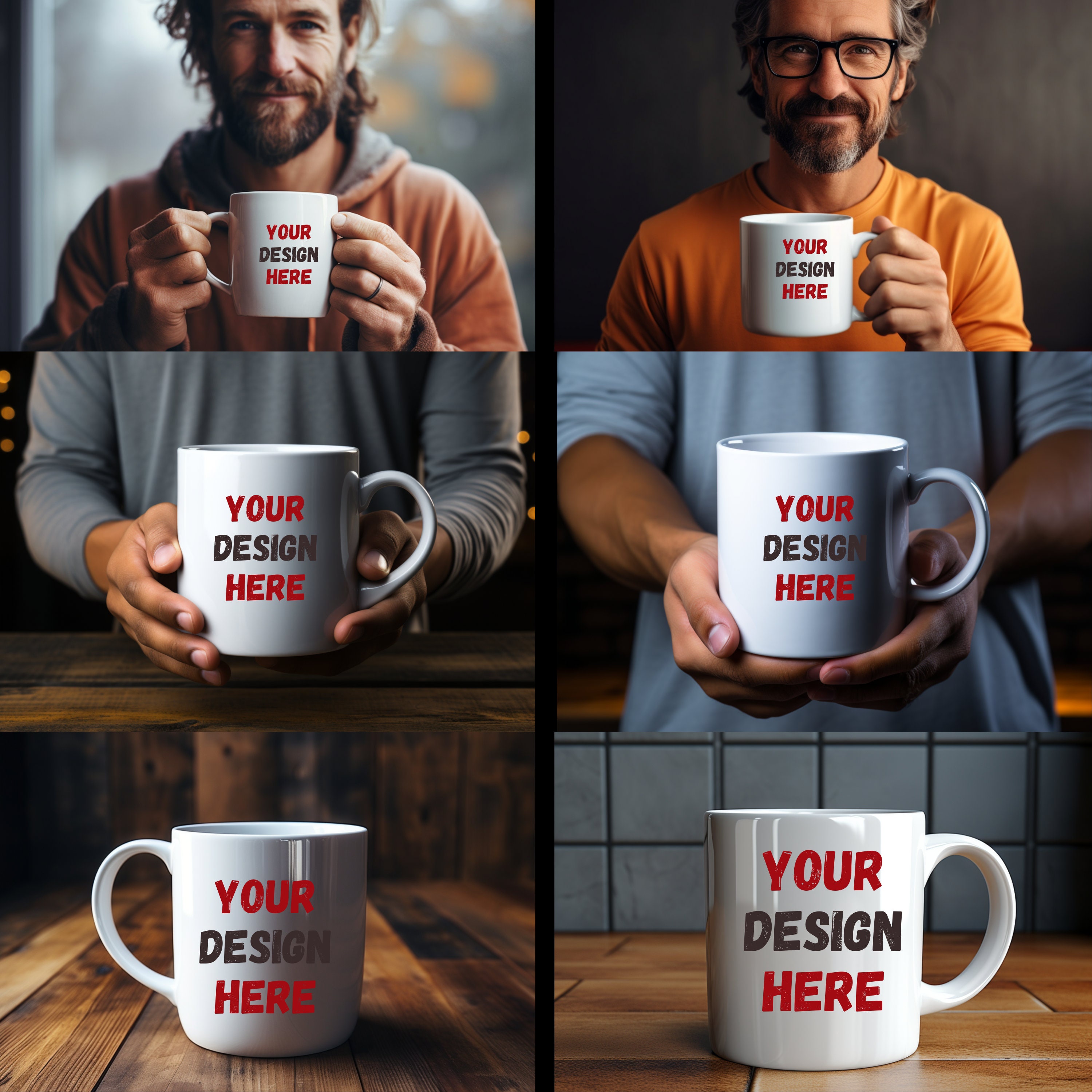 50 Man MUG Mockups Bundle Male Mug Mockups Life Model Mockup Set of Men ...