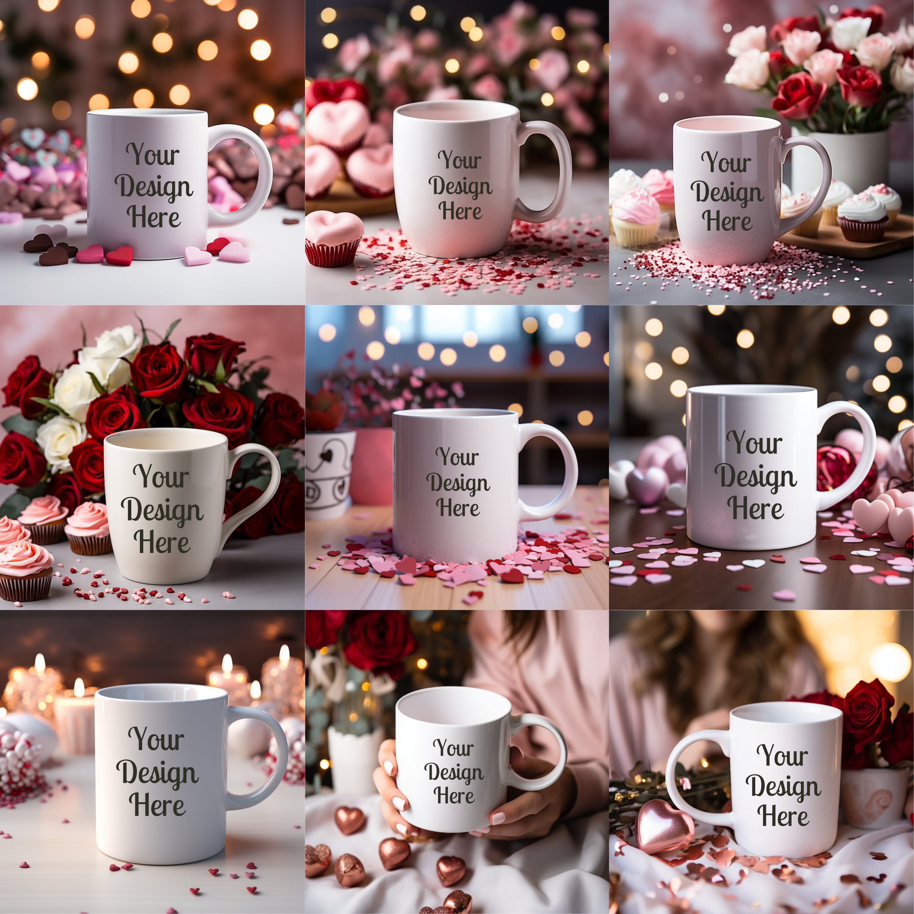30+ Valentine Mug Mockup Bundle, Valentine's Day Couple Mug Mock ...