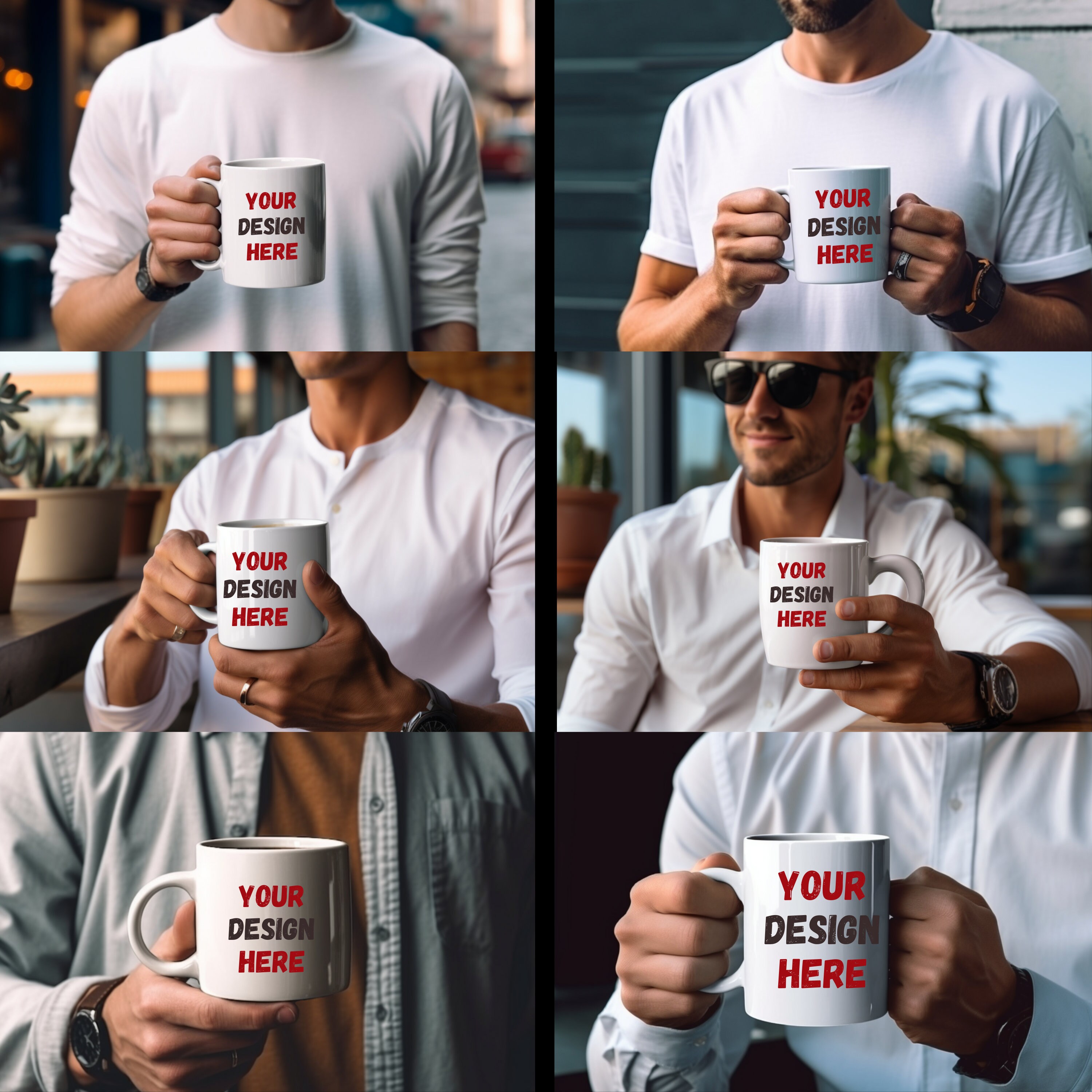 50 Man MUG Mockups Bundle Male Mug Mockups Life Model Mockup Set of Men ...