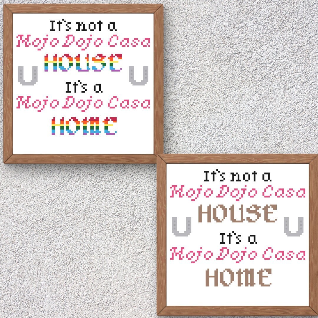 Mojo Dojo Casa House Quote Cross-stitch Pattern Set Pdf Digital Pattern ...